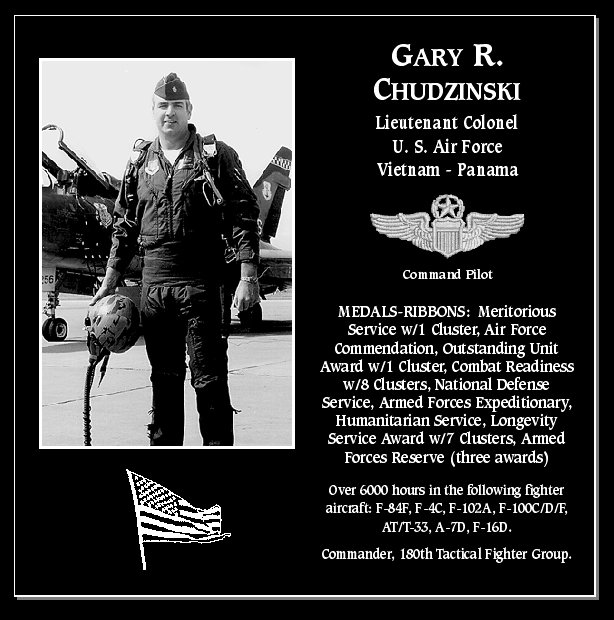 Lieutenant Colonel Gary R. Chudzinski | Mt. Soledad Virtual Plaque