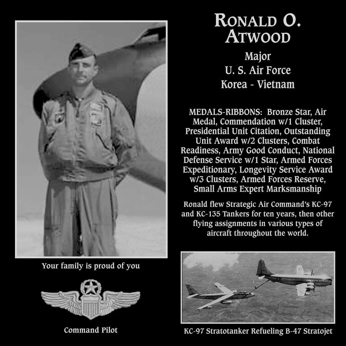 Major Ronald O. Atwood | Mt. Soledad Virtual Plaque