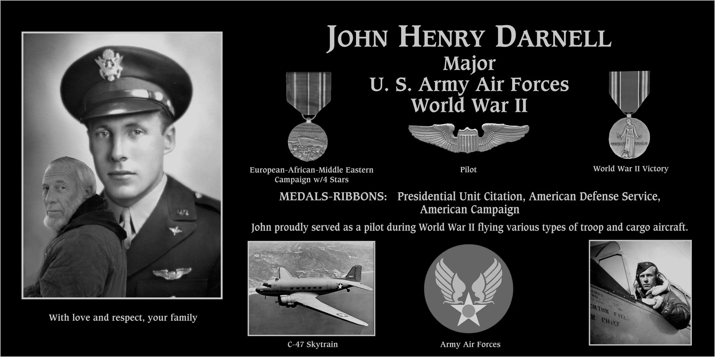 Major John Henry Darnell | Mt. Soledad Virtual Plaque