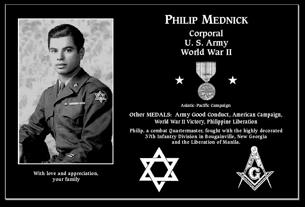 Corporal Philip Mednick | Mt. Soledad Virtual Plaque