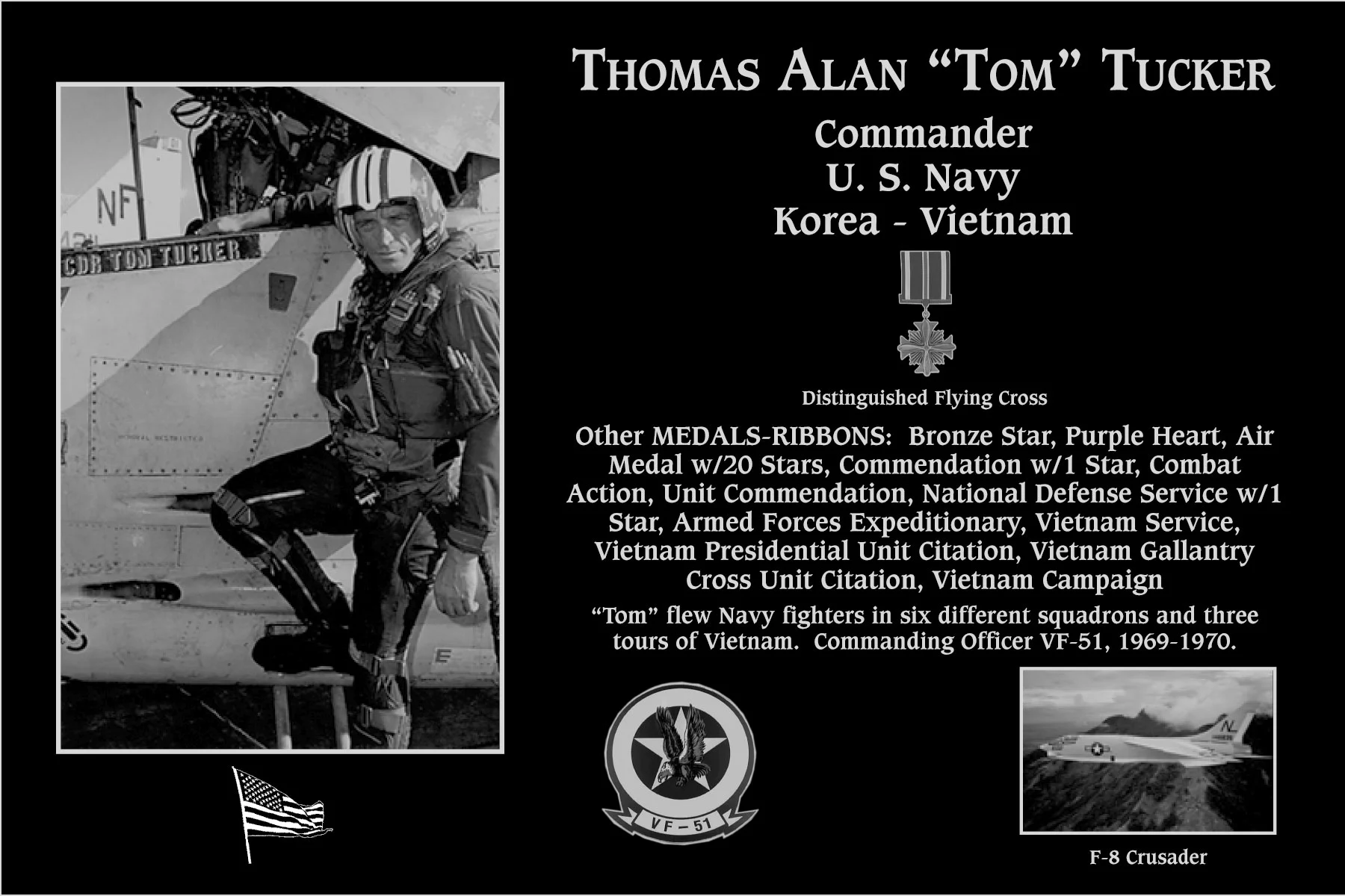 Commander Thomas Alan Tucker | Mt. Soledad Virtual Plaque