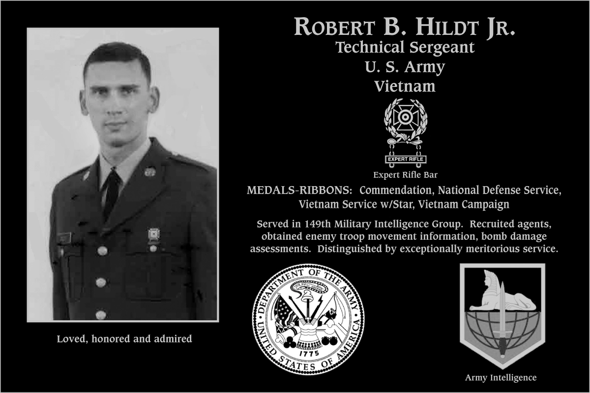Staff Sergeant Robert B. Hildt Jr. | Mt. Soledad Virtual Plaque