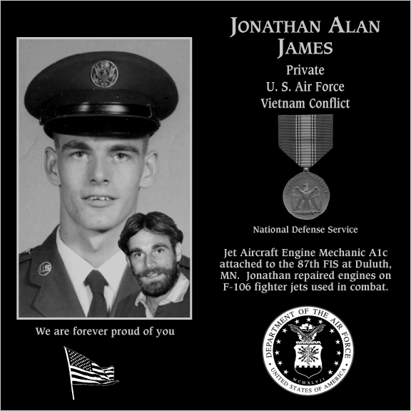 Airman First Class Jonathan Alan James | Mt. Soledad Virtual Plaque