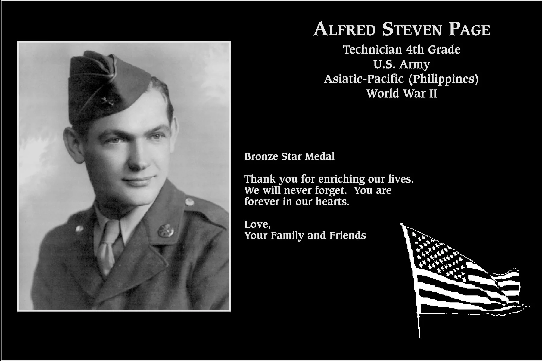 Corporal Alfred Steven Page | Mt. Soledad Virtual Plaque