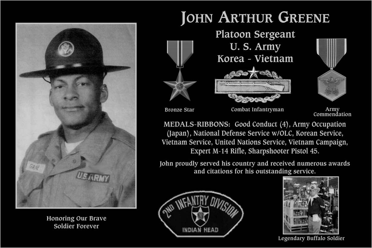 Sergeant John Arthur Greene | Mt. Soledad Virtual Plaque