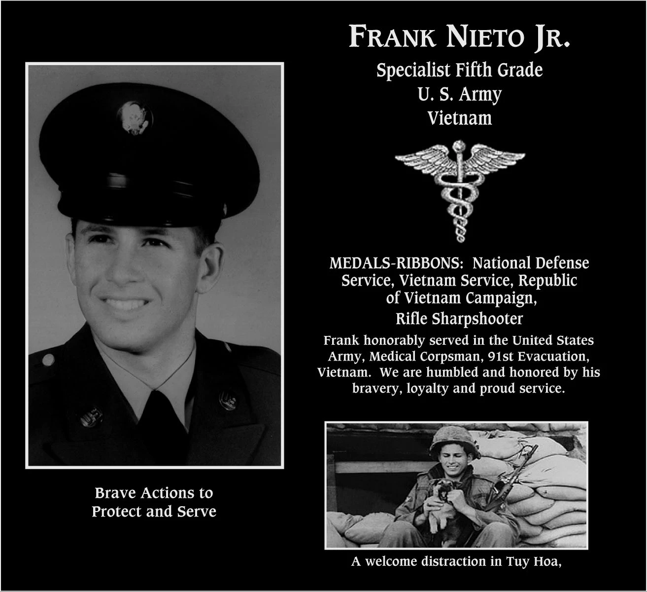 Specialist Frank Nieto Jr. | Mt. Soledad Virtual Plaque