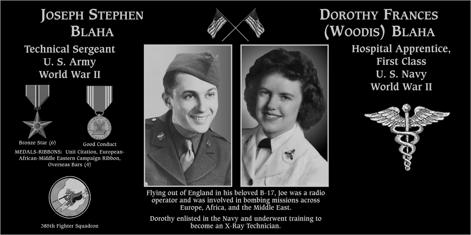 Sergeant First Class Joseph Stephen Blaha | Mt. Soledad Virtual Plaque