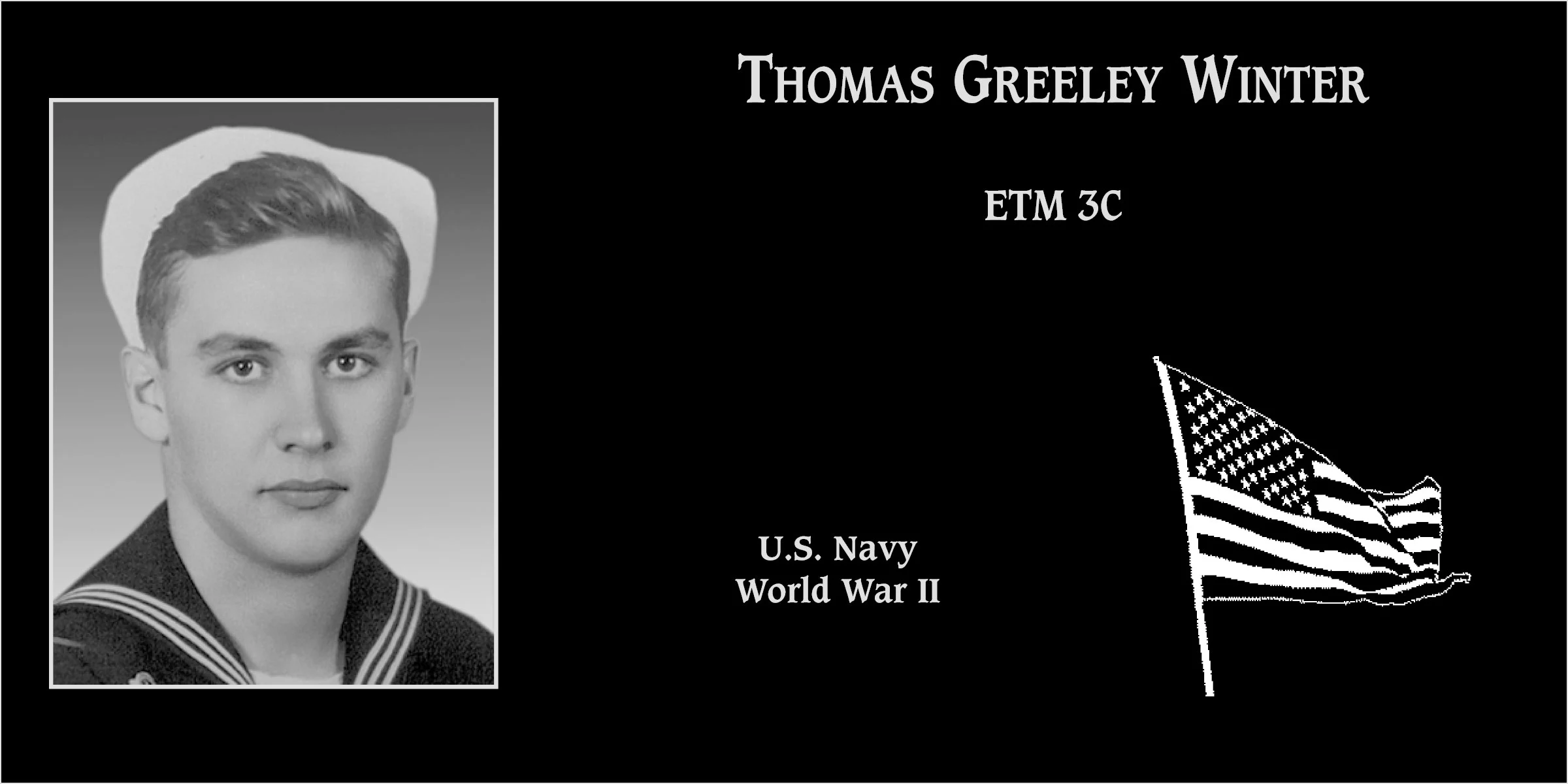 Petty Officer Third Class Thomas Greeley Winter | Mt. Soledad Virtual ...