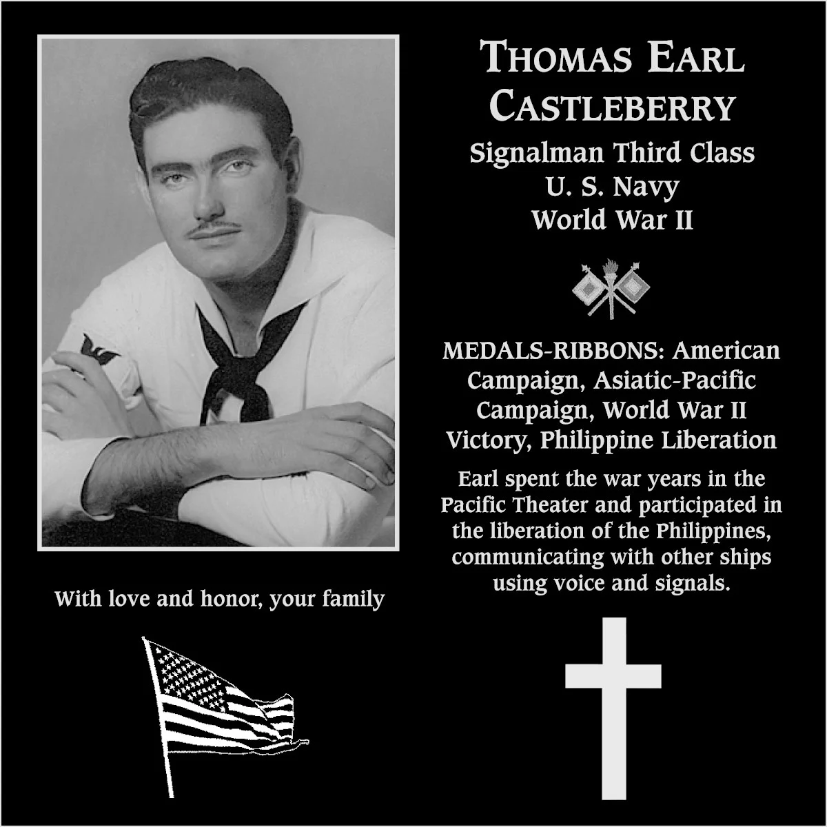 Petty Officer Third Class Thomas Earl Castleberry | Mt. Soledad Virtual ...