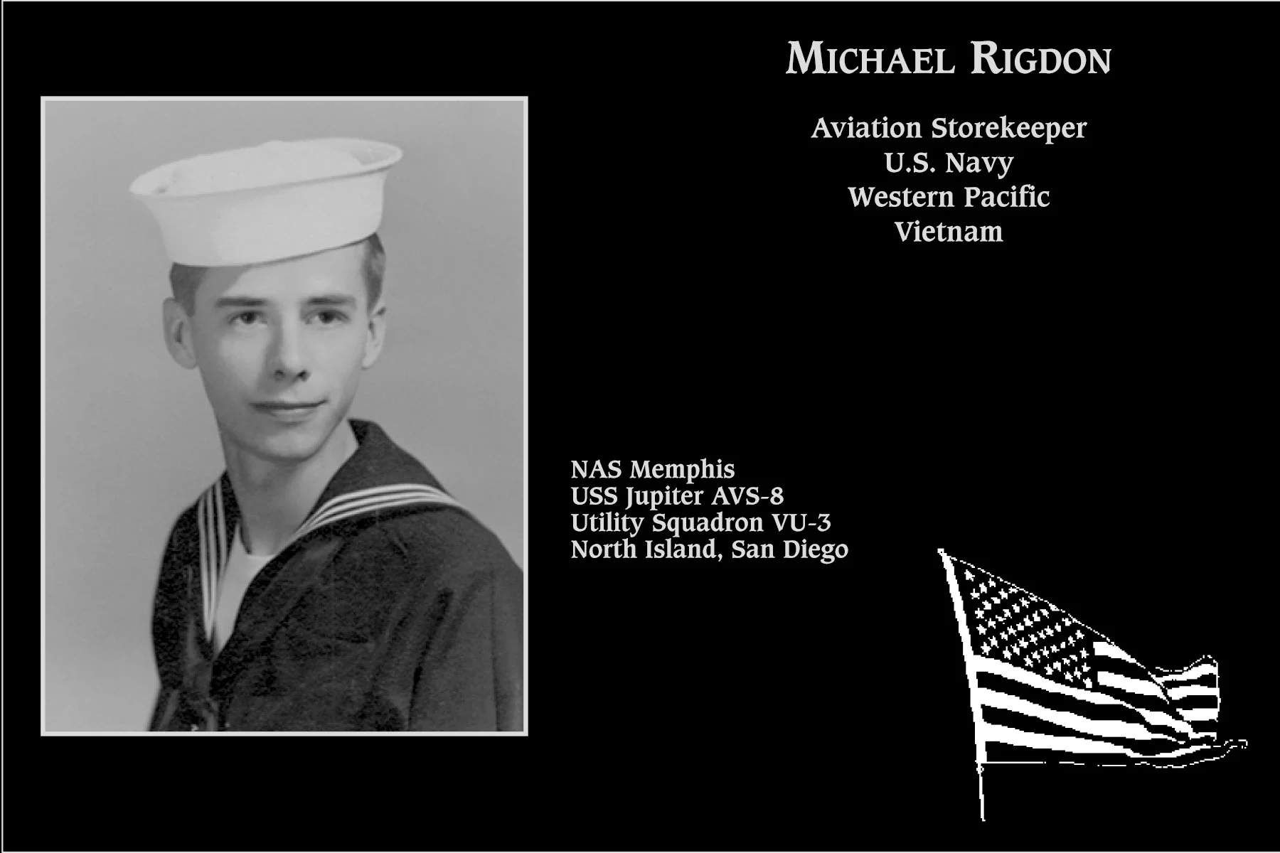 Petty Officer First Class Michael Rigdon | Mt. Soledad Virtual Plaque