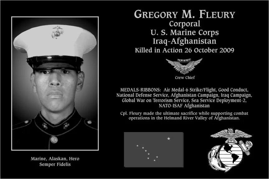 Corporal Gregory M. Fleury | Mt. Soledad Virtual Plaque
