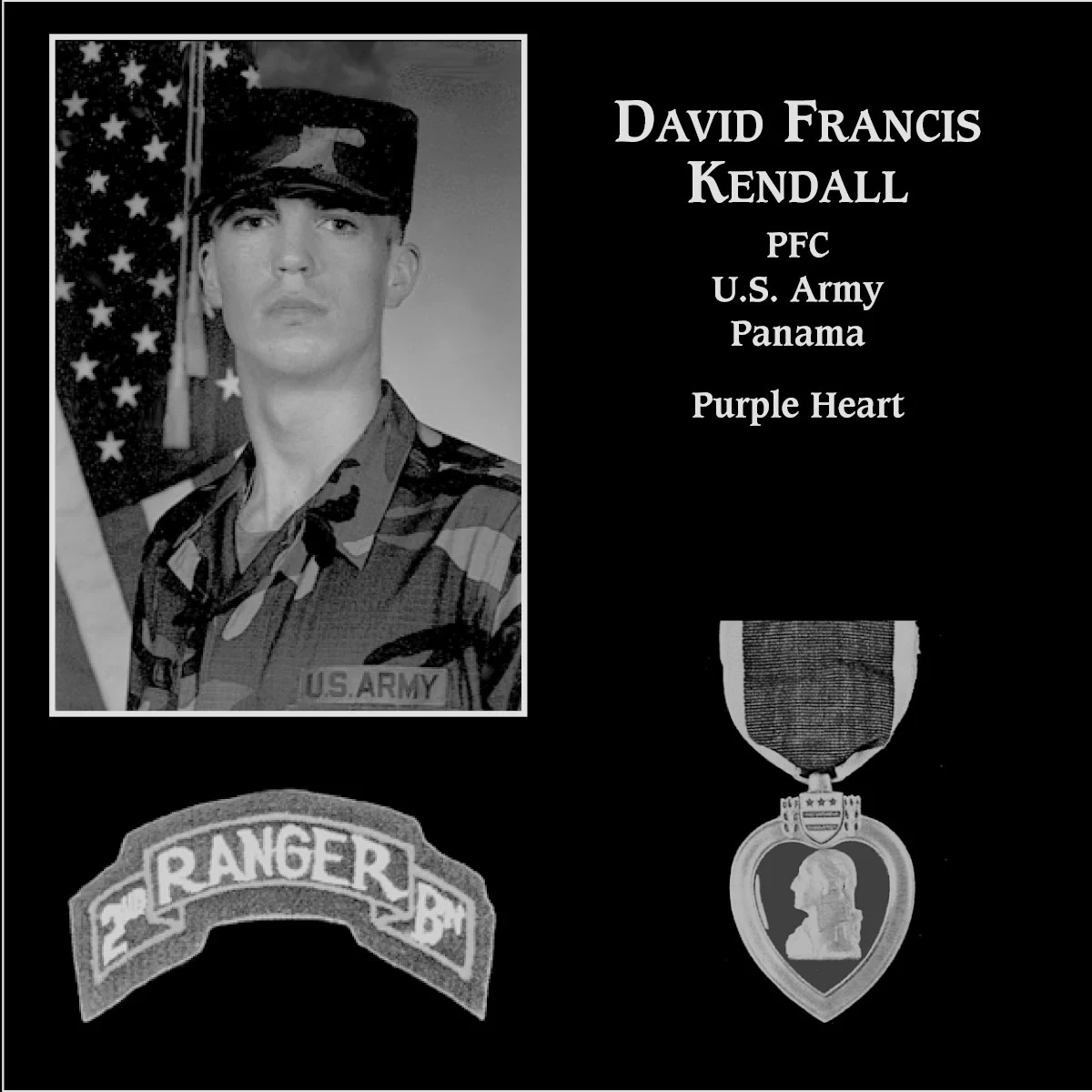 Private First Class David Francis Kendall | Mt. Soledad Virtual Plaque