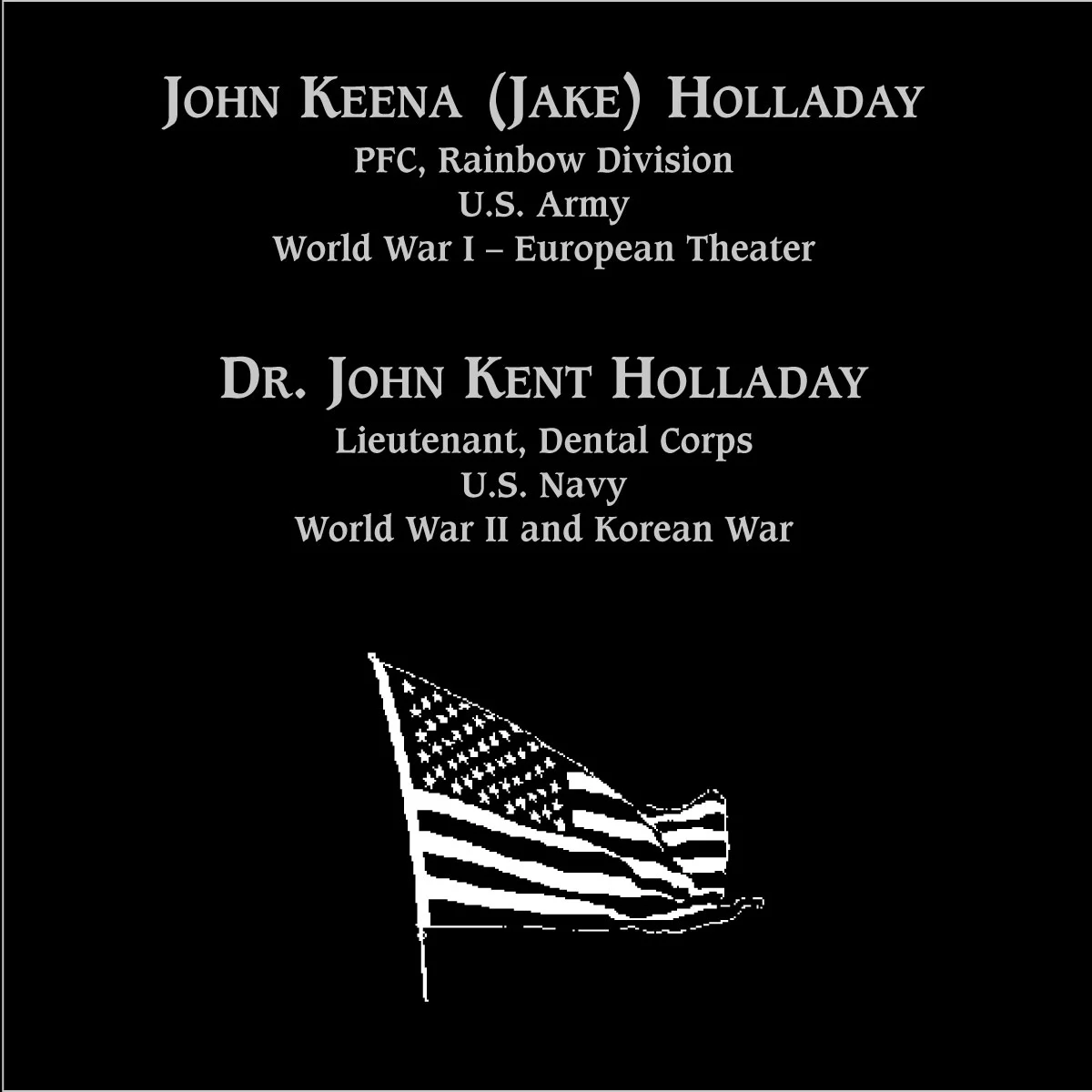 Lieutenant John Kent Holladay | Mt. Soledad Virtual Plaque