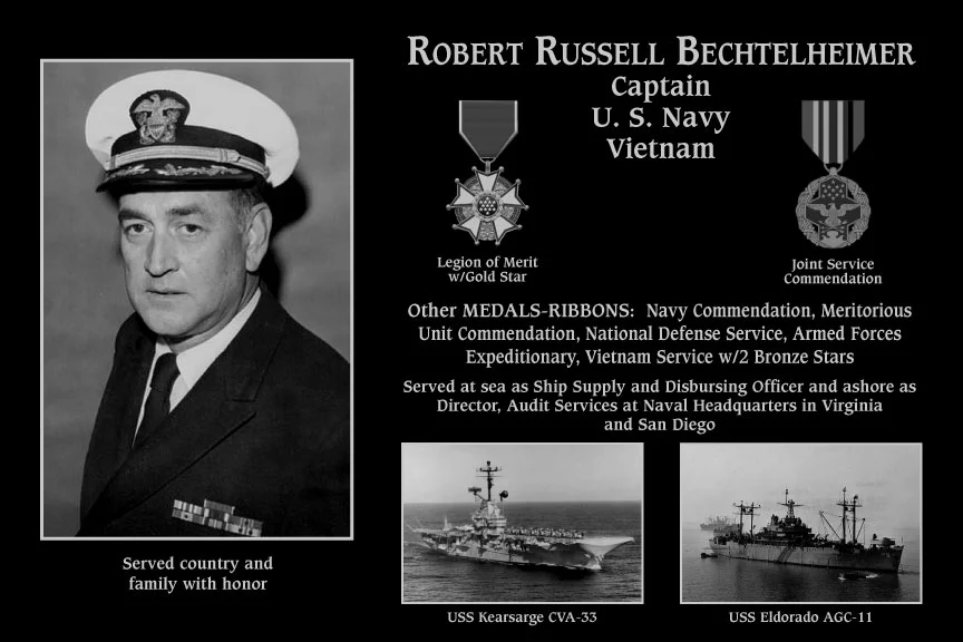 Captain Robert Russell Bechtelheimer | Mt. Soledad Virtual Plaque