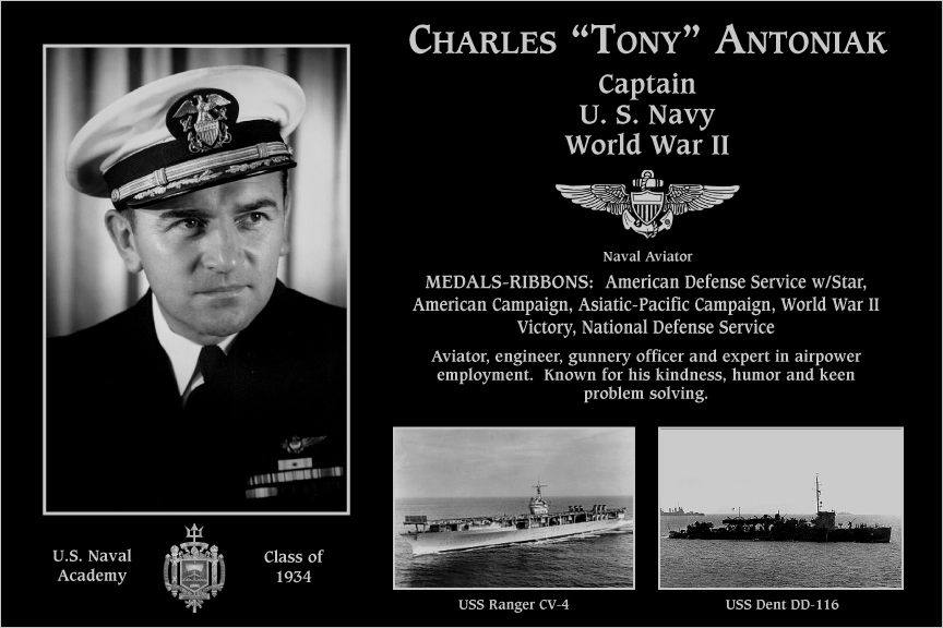 Captain Charles Antoniak | Mt. Soledad Virtual Plaque