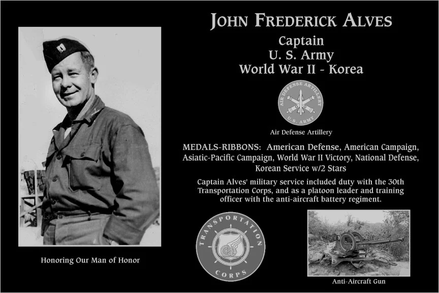 Captain John Frederick Alves | Mt. Soledad Virtual Plaque