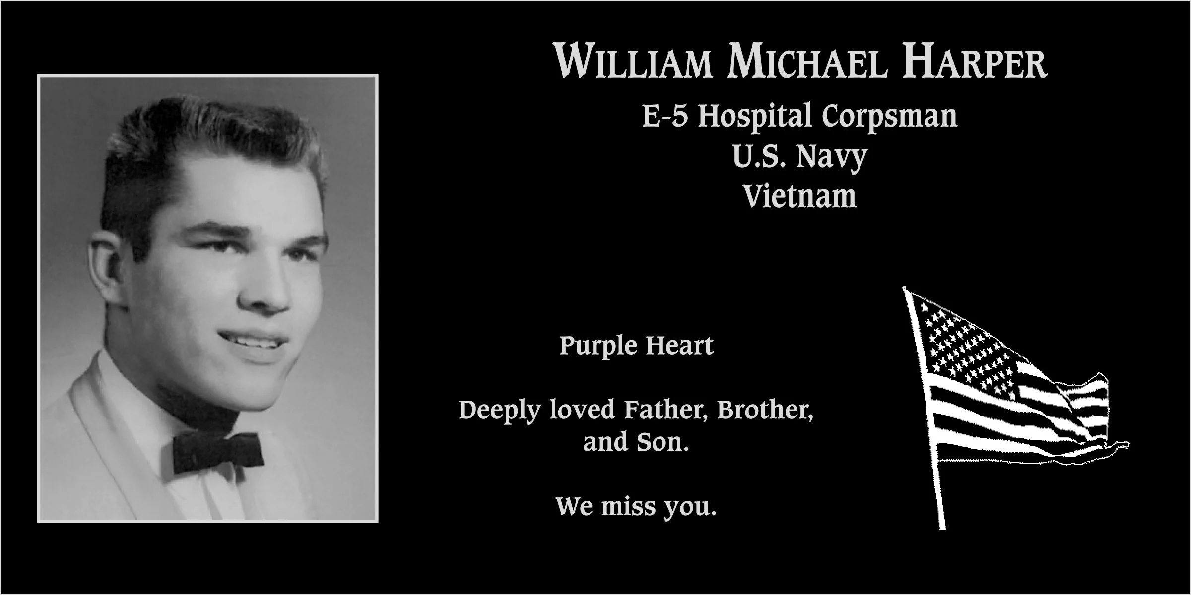 Petty Officer Second Class William Michael Harper | Mt. Soledad Virtual ...