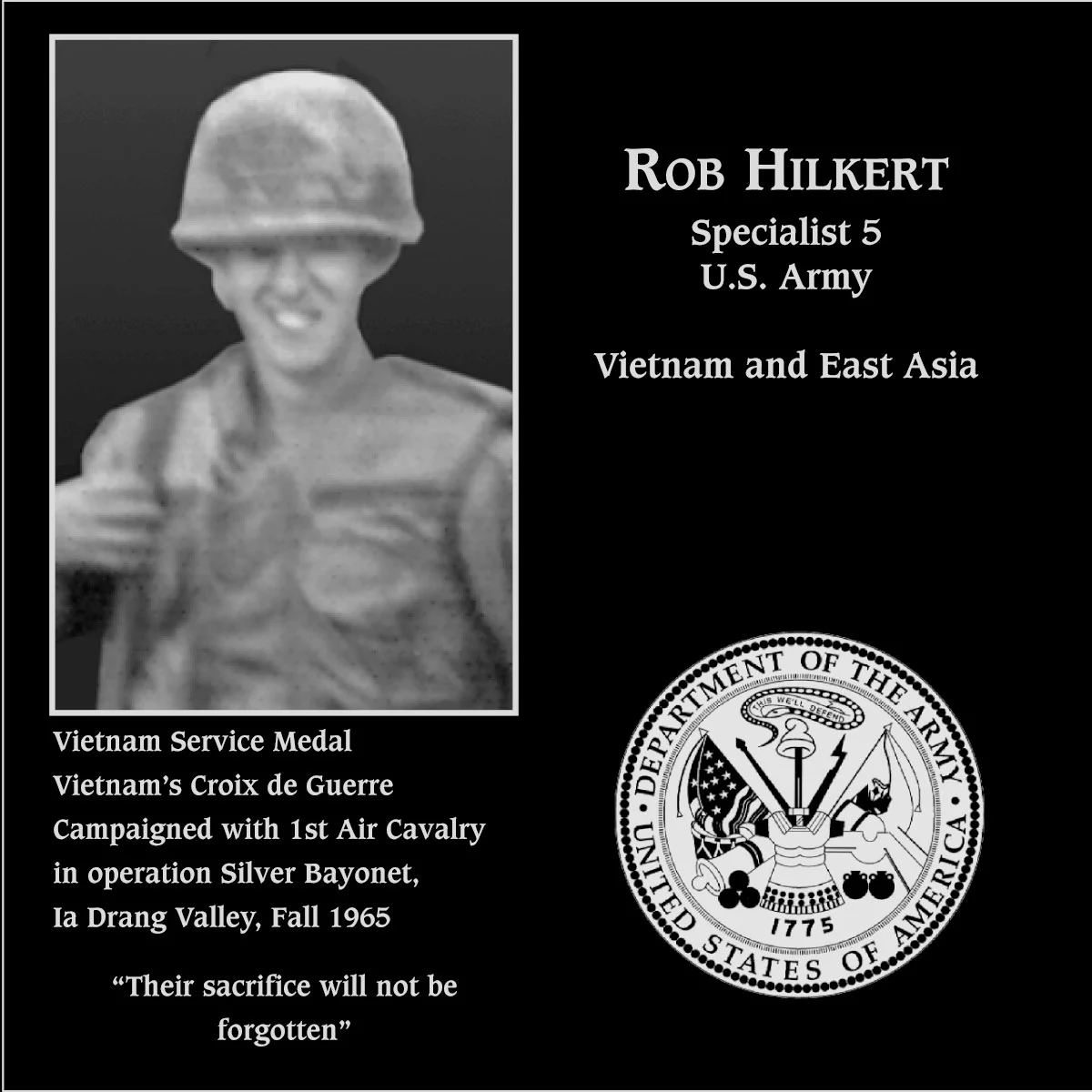 Specialist Rob Hilkert | Mt. Soledad Virtual Plaque