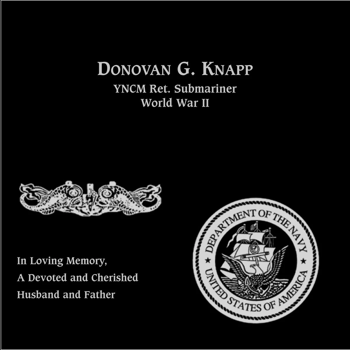 Master Chief Petty Officer Donovan G Knapp | Mt. Soledad Virtual Plaque