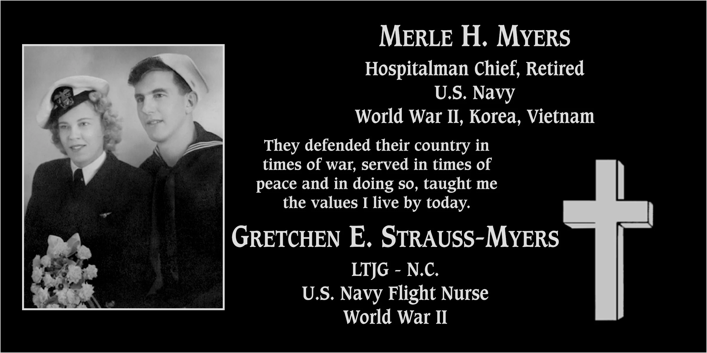 Chief Petty Officer Merle H Myers | Mt. Soledad Virtual Plaque
