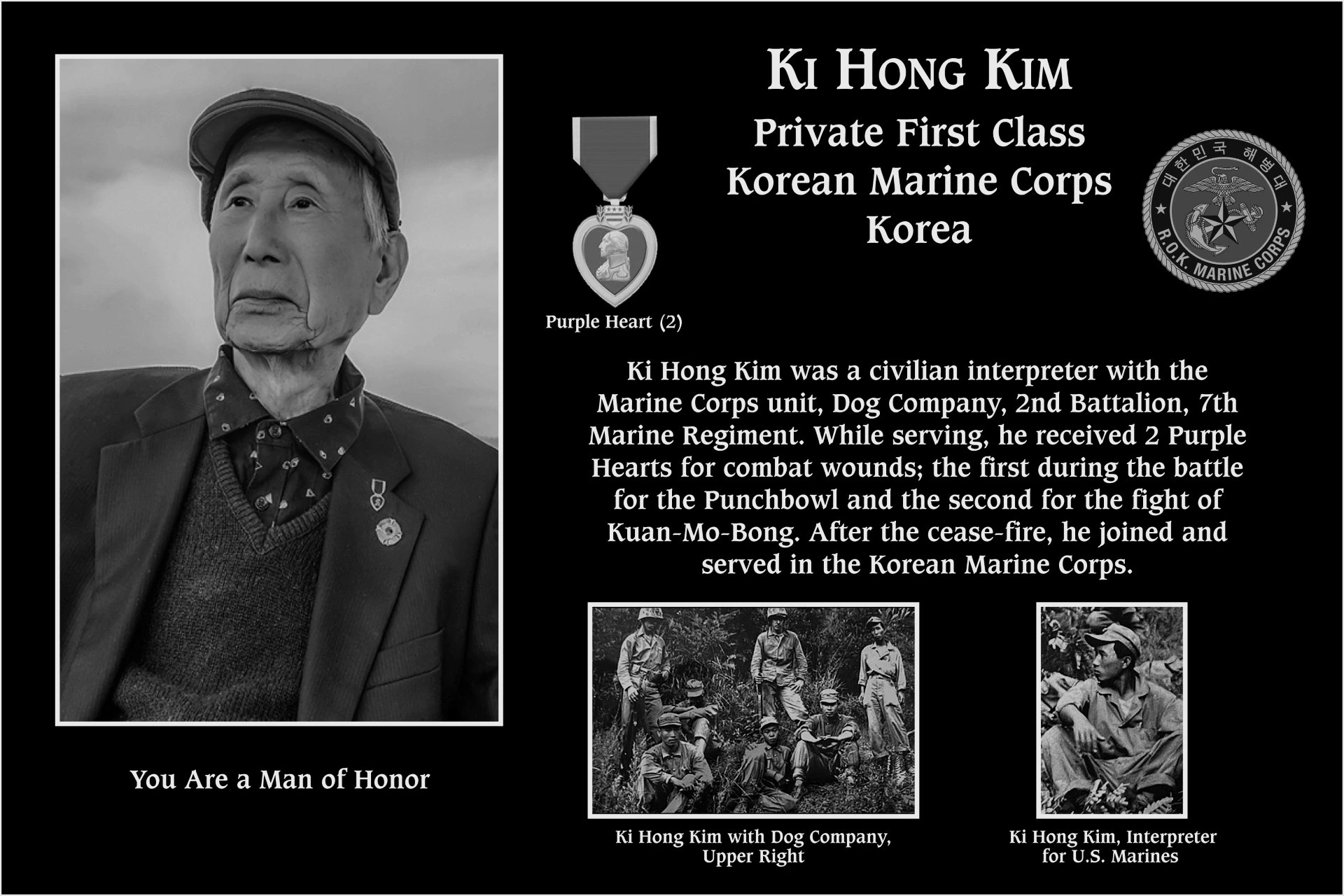 Unknown Ki Hong Kim | Mt. Soledad Virtual Plaque