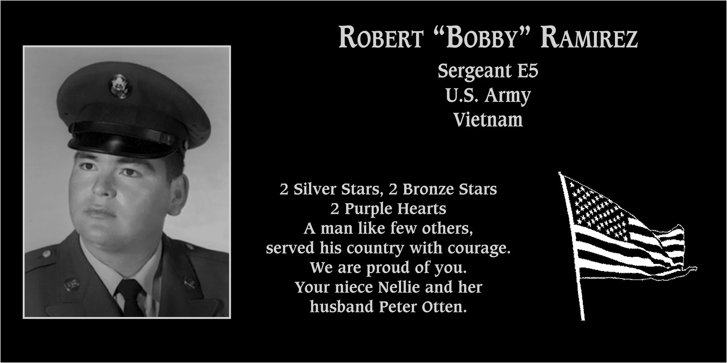 Sergeant Robert Ramirez | Mt. Soledad Virtual Plaque