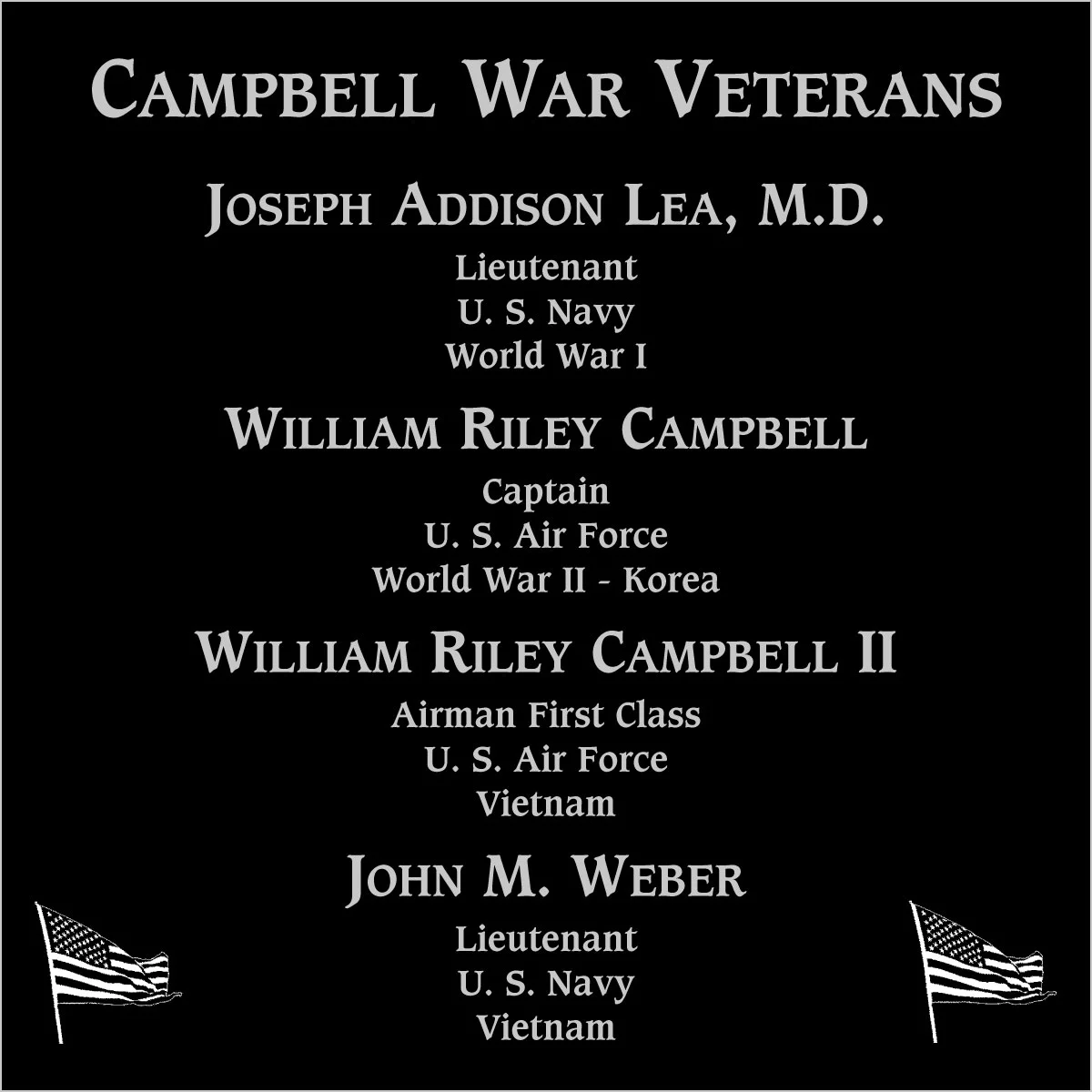 Captain William Riley Campbell | Mt. Soledad Virtual Plaque