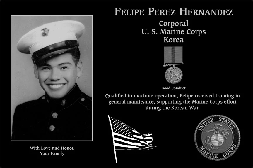 Corporal Felipe Perez Hernandez | Mt. Soledad Virtual Plaque