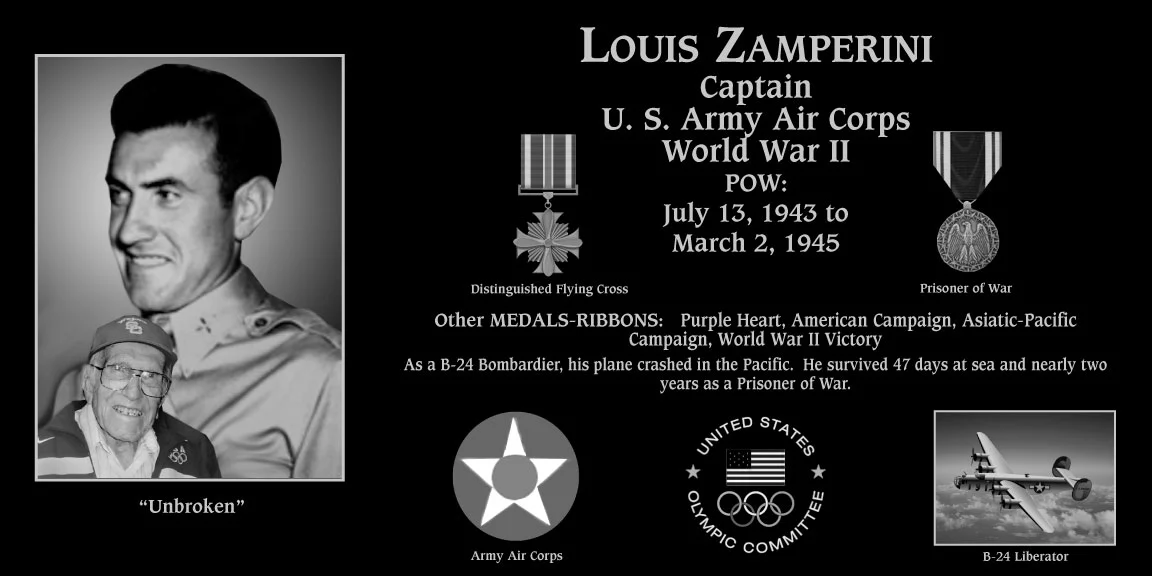 Captain Louis Zamperini | Mt. Soledad Virtual Plaque