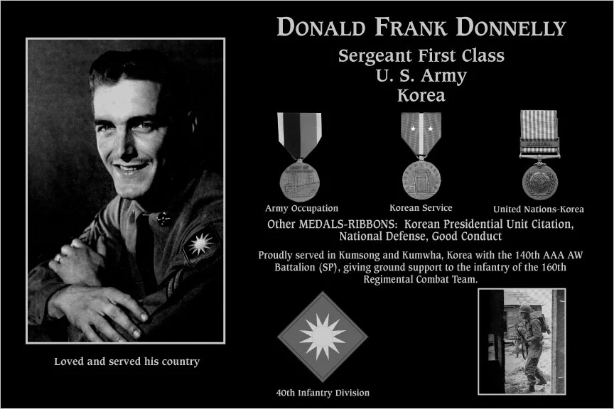 Sergeant First Class Donald Frank Donnelly | Mt. Soledad Virtual Plaque