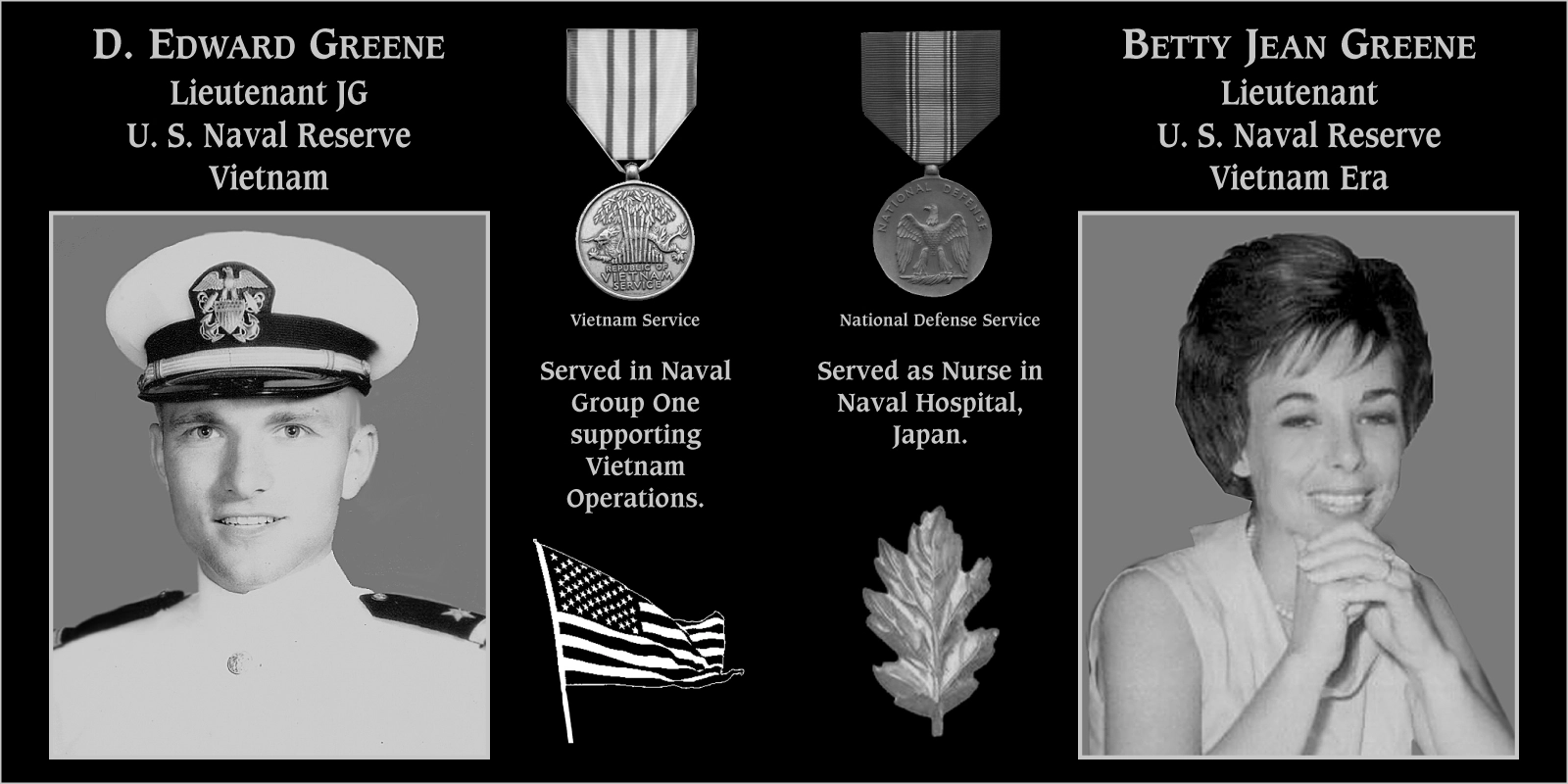 Lieutenant, Junior Grade D Edward Greene | Mt. Soledad Virtual Plaque