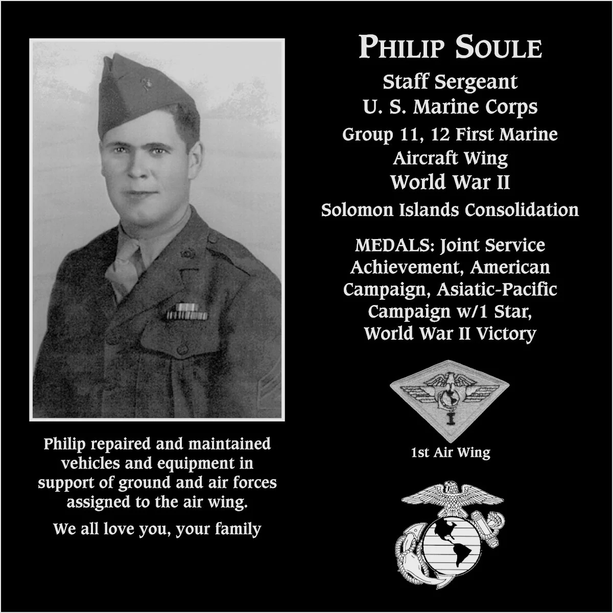 Staff Sergeant Philipp Soule | Mt. Soledad Virtual Plaque