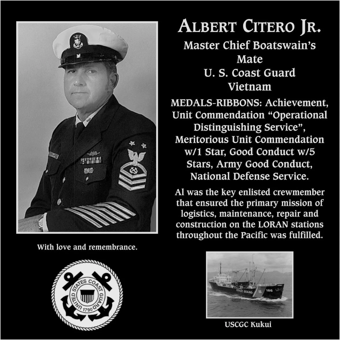 Master Chief Petty Officer Albert Citero Jr. | Mt. Soledad Virtual Plaque