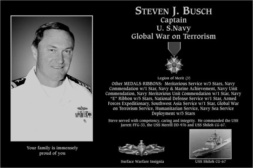 Captain Steven J Busch | Mt. Soledad Virtual Plaque